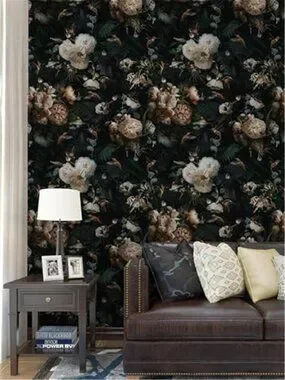 Wall Decor | Peel And Stick Wallpaper Vintage Floral Wallpaper ...